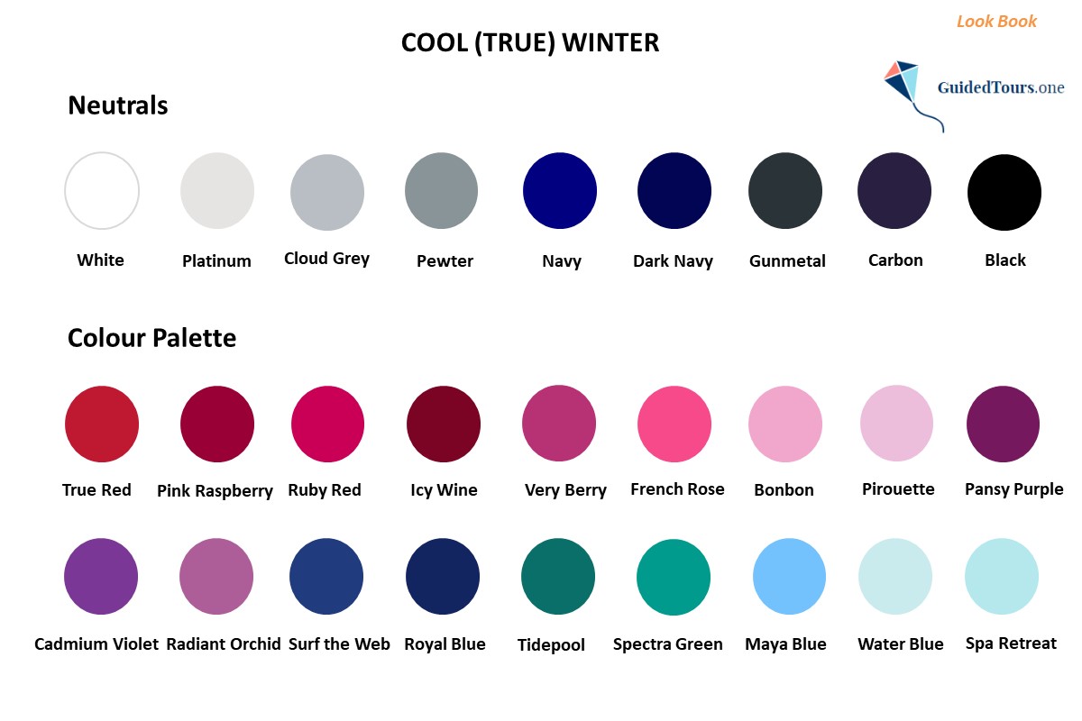 Colorimetría Invierno Frío (Paleta de Colores, Ropa, Contraste, Joy...
