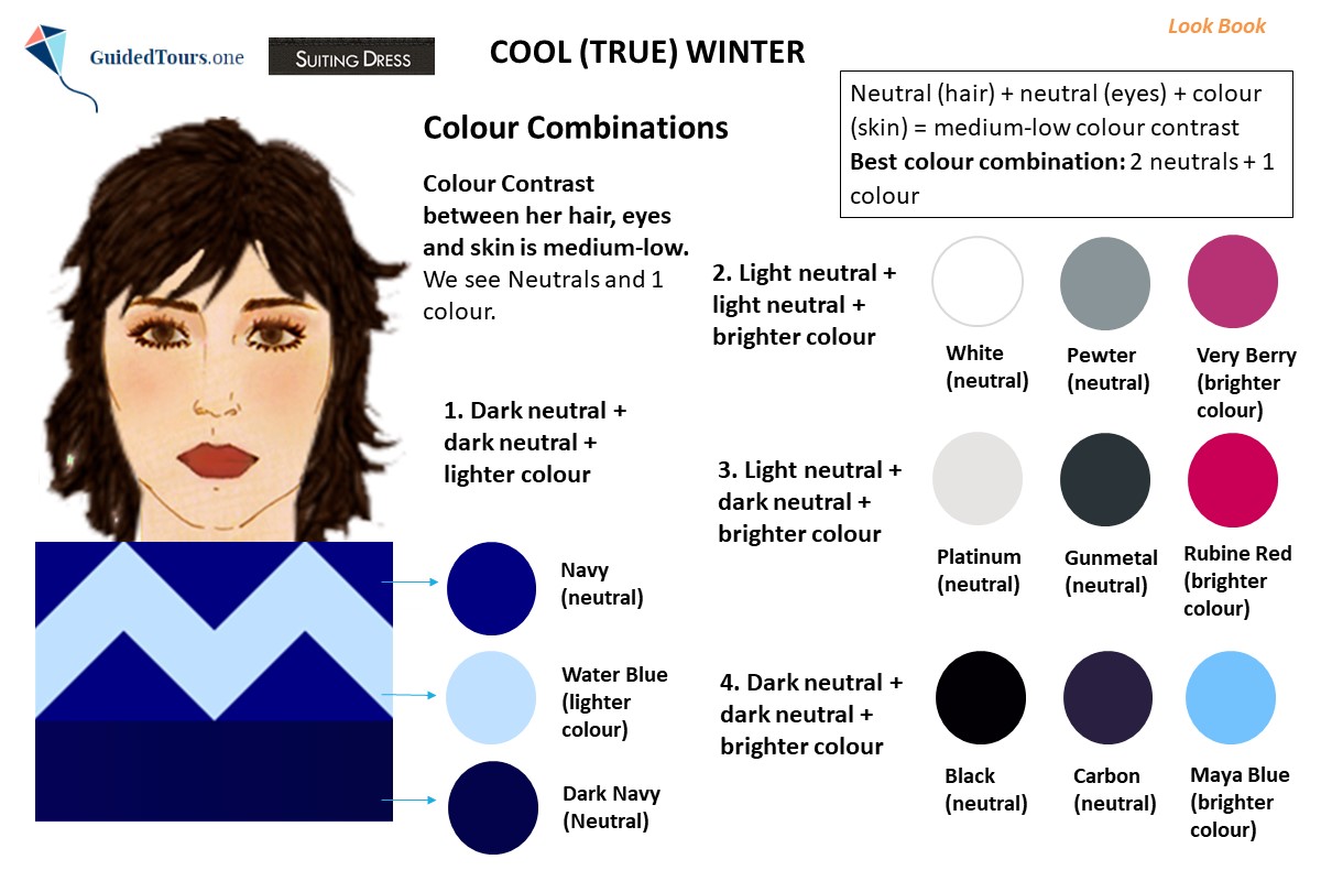 Colorimetría Invierno Frío (Paleta de Colores, Ropa, Contraste, Joy...