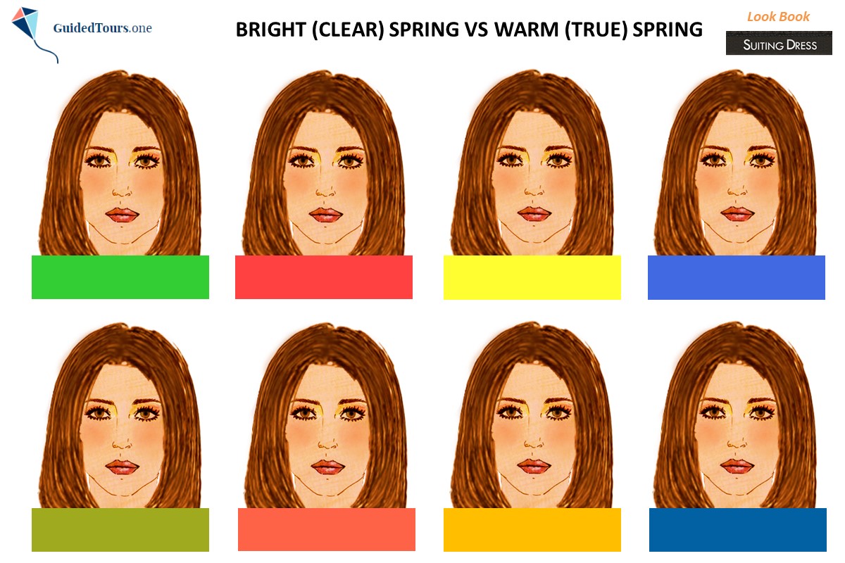Colorimetría Primavera Brillante (Paleta de Colores, Ropa, Contrast...